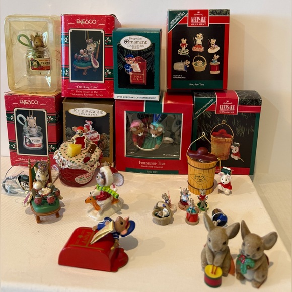 Hallmark Enesco | Holiday | Vtg Bundle Mouse Mice Ornaments | Poshmark